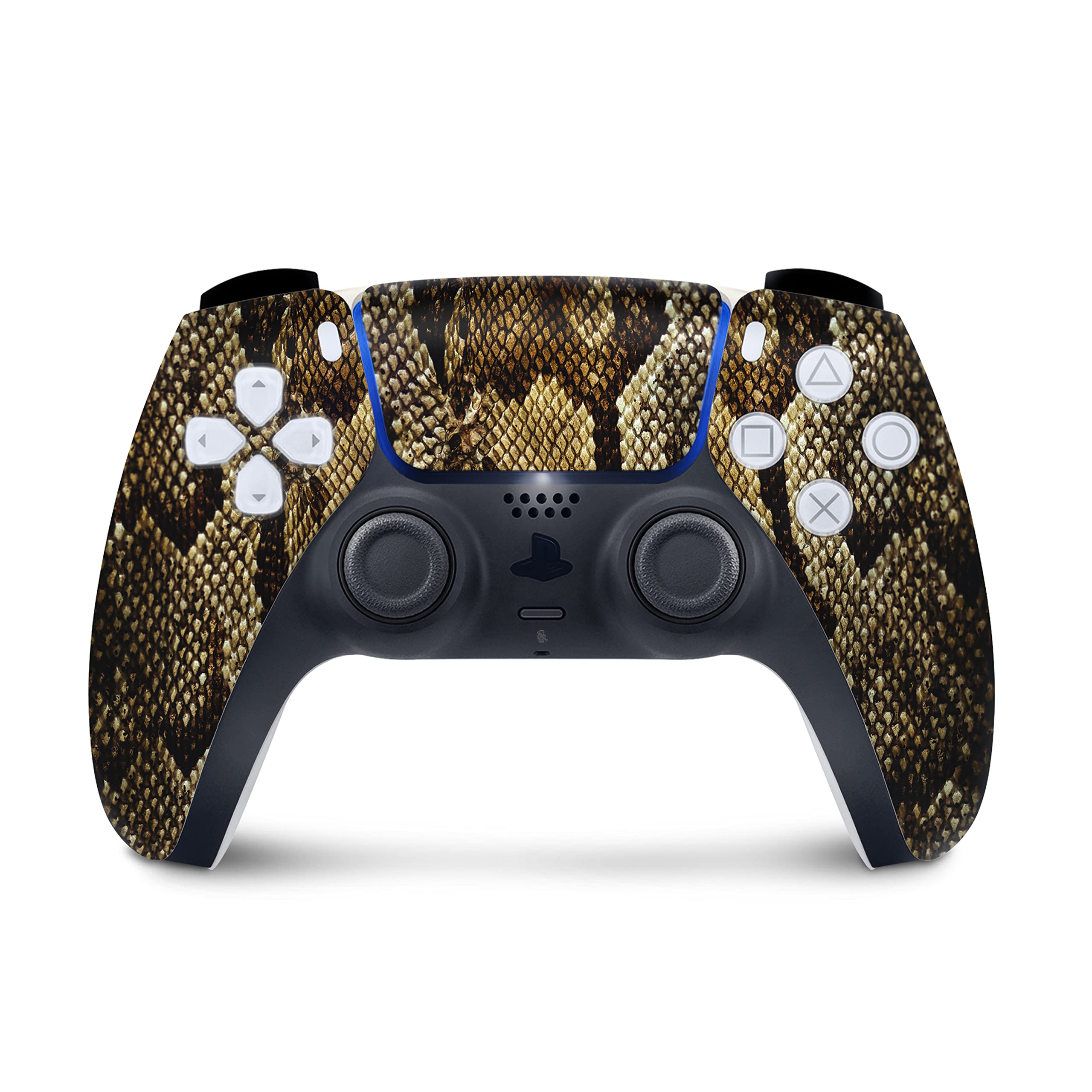 PS5 Snake Skin for PlayStation 5 Console and 2 Controllers, Vinyl 3M Decal Stickers Full wrap Cover (Disk Edition)