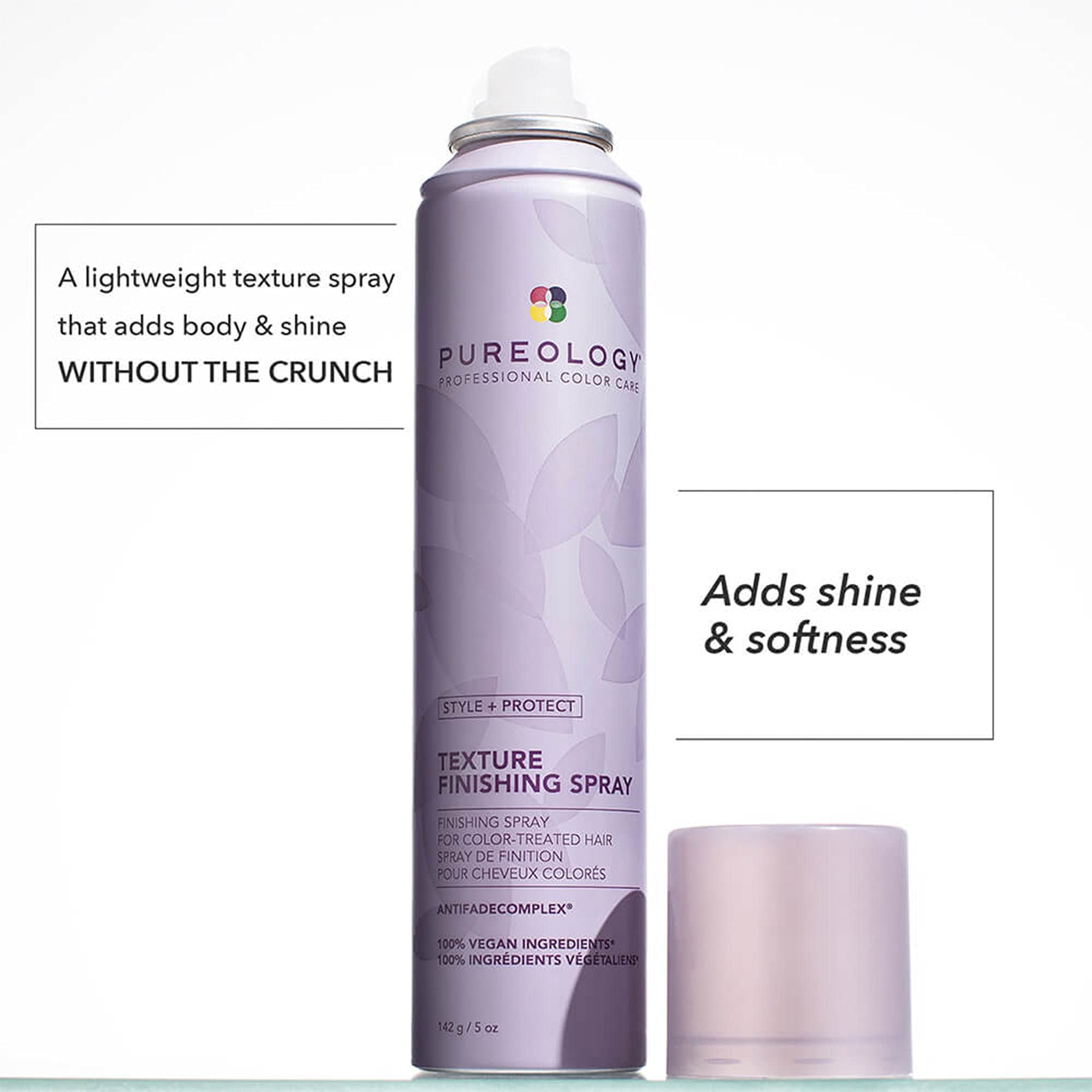 Pureology Style + Protect Texture Finishing Spray | For Color-Treated Hair | Lightweight Texturizing Spray | Sulfate-Free | Vegan | Updated Packaging | 5 Oz.