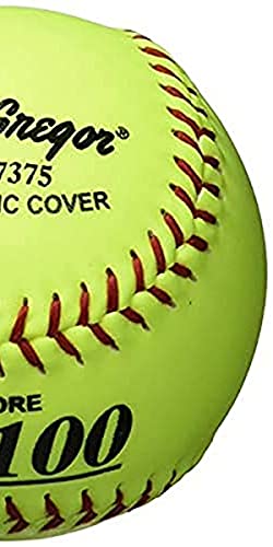 MacGregor X52RE ASA Slow Pitch Synthetic Softball, 12-Inch, Pack of 12