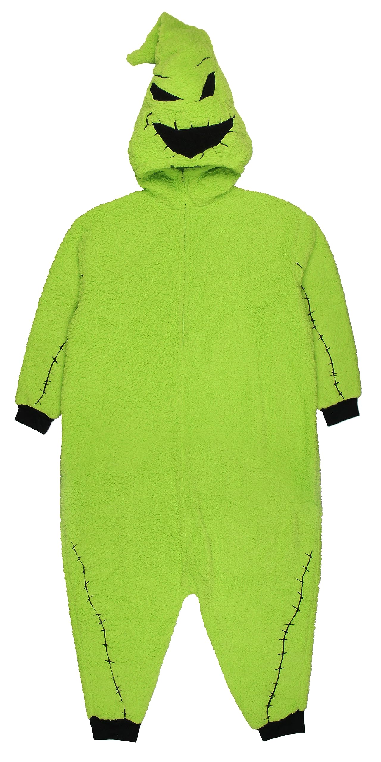 MJC International Group, LLC The Nightmare Before Christmas Oogie Boogie Costume Sherpa One Piece Pajama Union Suit (Small) Green