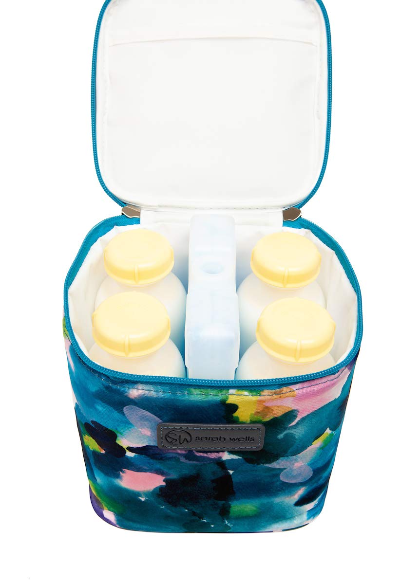 Sarah Wells Cold Gold Breastmilk Cooler with Ice Pack (Aquarelle)