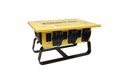 Southwire 019703R02 6506UGSX 50A Temp PWR X-TREME Box 6-Straight Blade SLED Base, 1 Pack, Yellow
