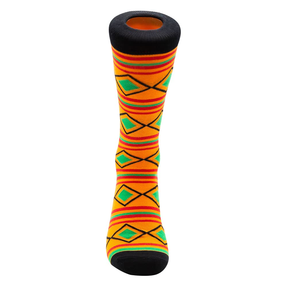 Tanaka Designs Premium African Print Socks For Men and Women (Large (11-14))