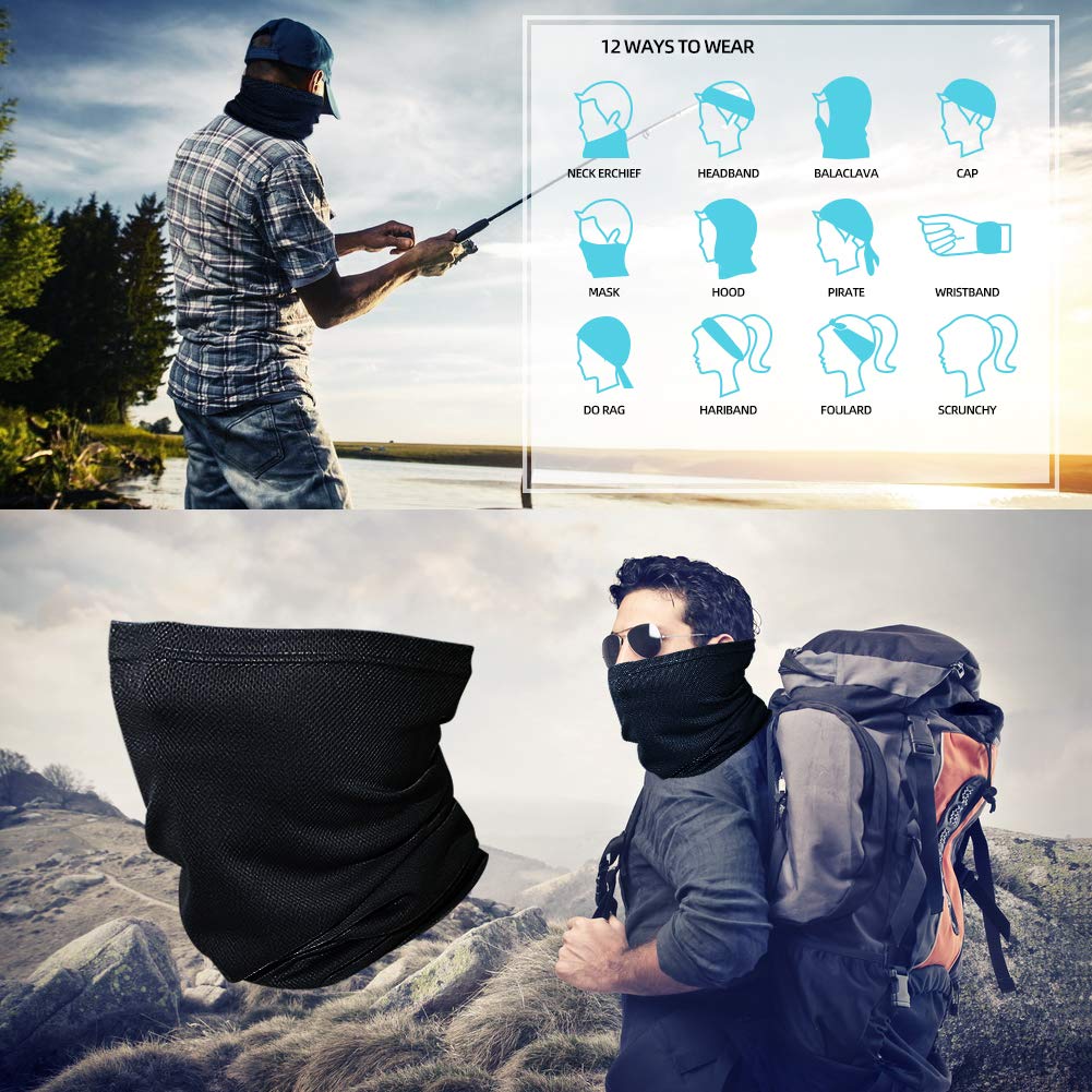 Neck Gaiter Face Mask Scarf Bandana Headwear Sun Protect for Fishing Motorcycle