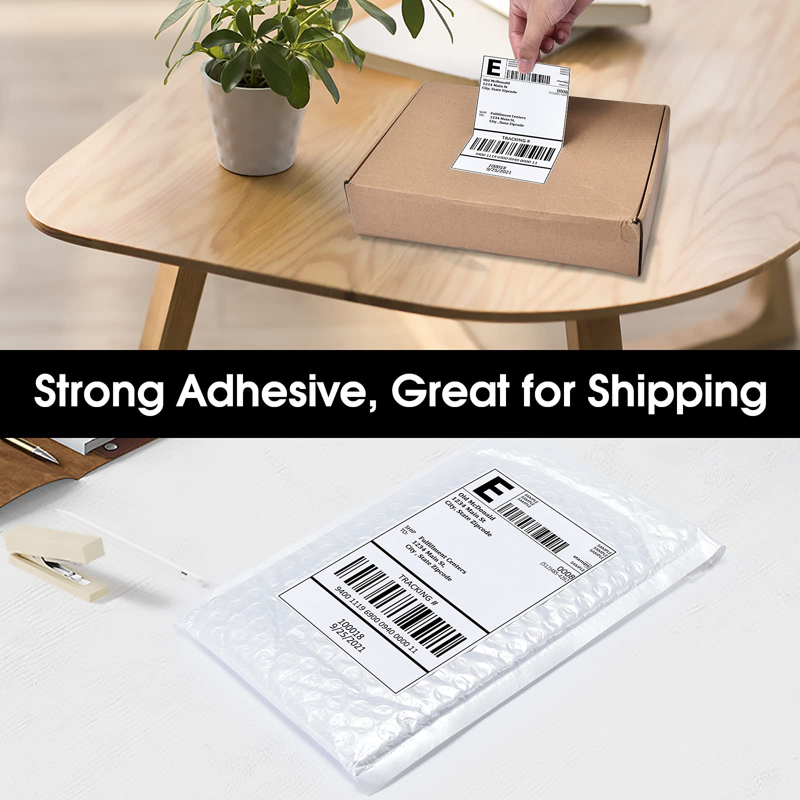 Pacific Mailer 4" x 6" Thermal Labels Direct Thermal Shipping Labels 500 Fanfold Labels