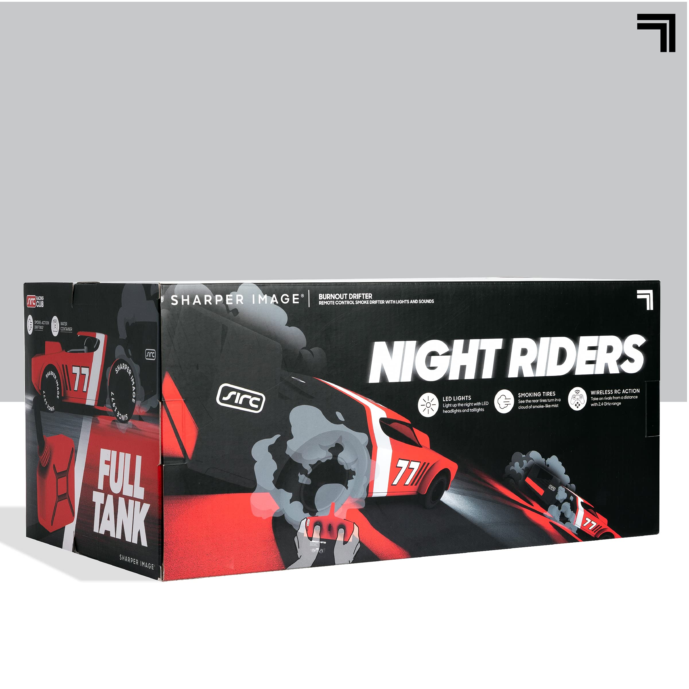 Sharper Image Night Riders Wireless Remote-Control Drifting Race Car with LED Lights and Smoking Tires