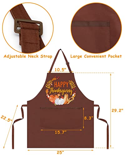 Thanksgiving Apron Mitt and Pot Holder Thanksgiving Kitchen Gift Set Happy Thanksgiving Fall Turkey Cooking Chef Adjustable Baking Apron Funny Housewarming Friendsgiving Wedding Gifts for Women