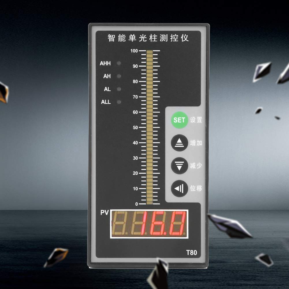 Level Meter Sensor Water Depth Level Display Meter Intelligent Pressure Controller Light Column Display 4-20MA Level Transmitter Liquid
