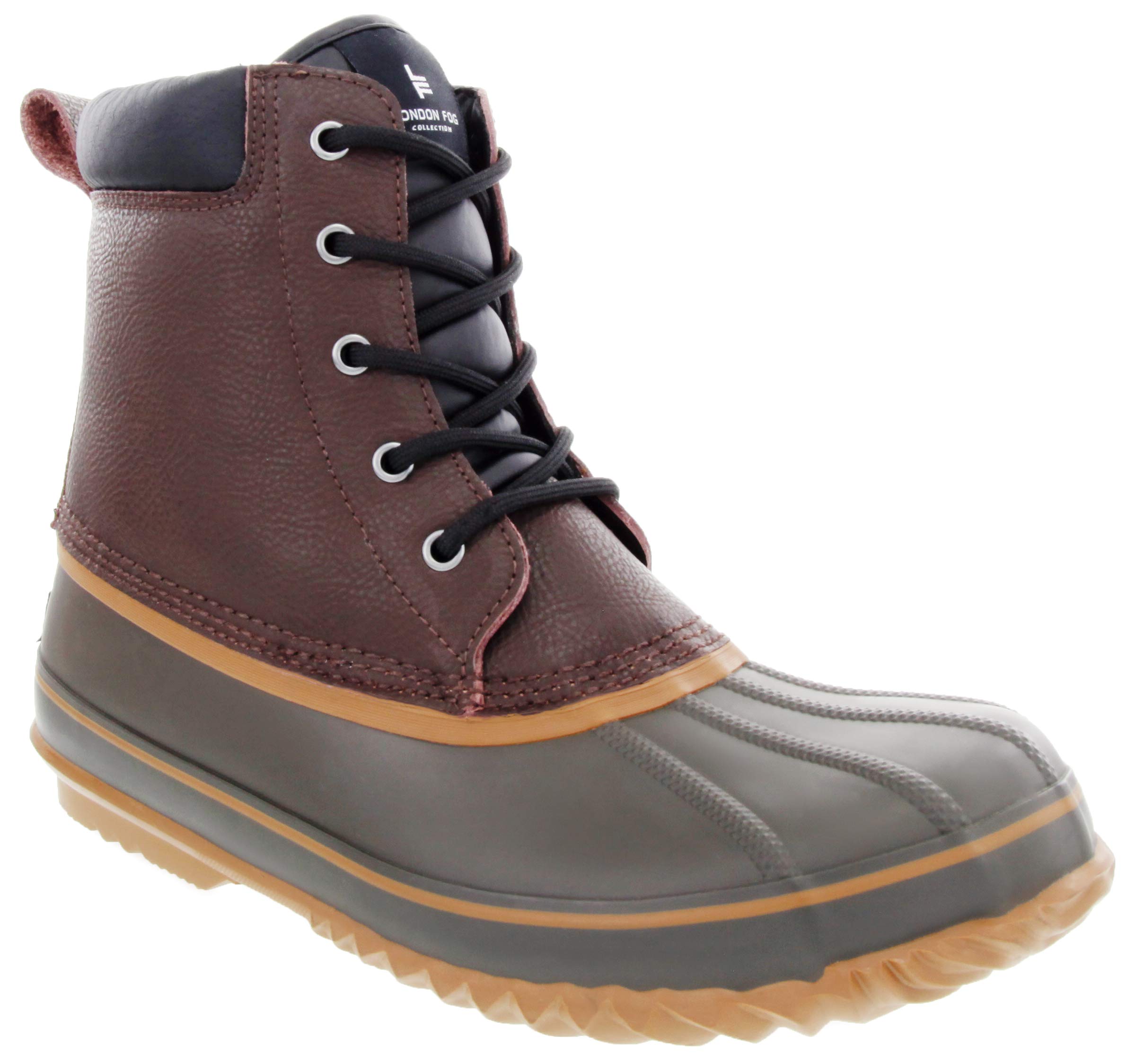 LONDON FOG Mens Ashford Waterproof and Insulated Duck Boot Cognac 11 M US
