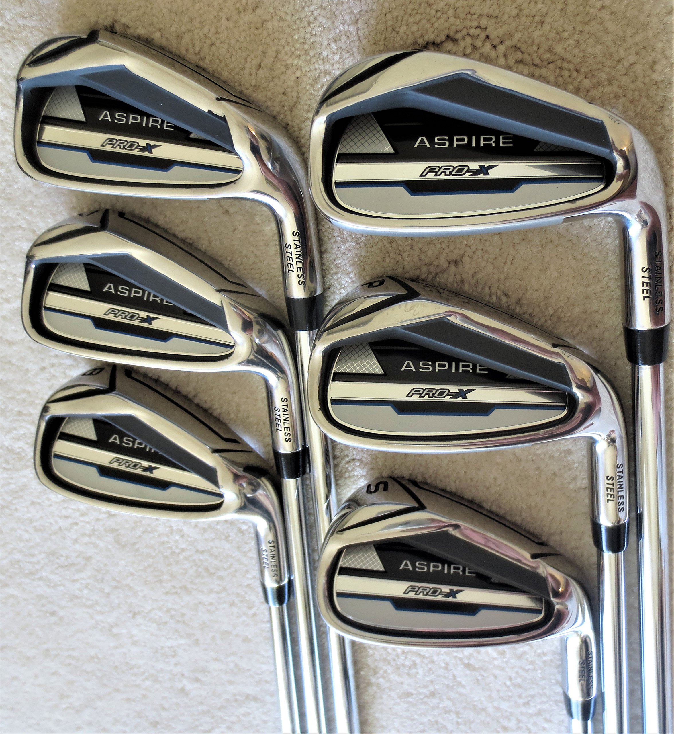 Mens Complete Golf Set Custom Made Clubs for Tall Men 6'0"- 6'6" Tall Forged Ti Driver, 3 Wood, 3, 4, 5 Hybrids, Irons, Sand Wedge Putter, Stand Bag Regular Flex Pro Quality