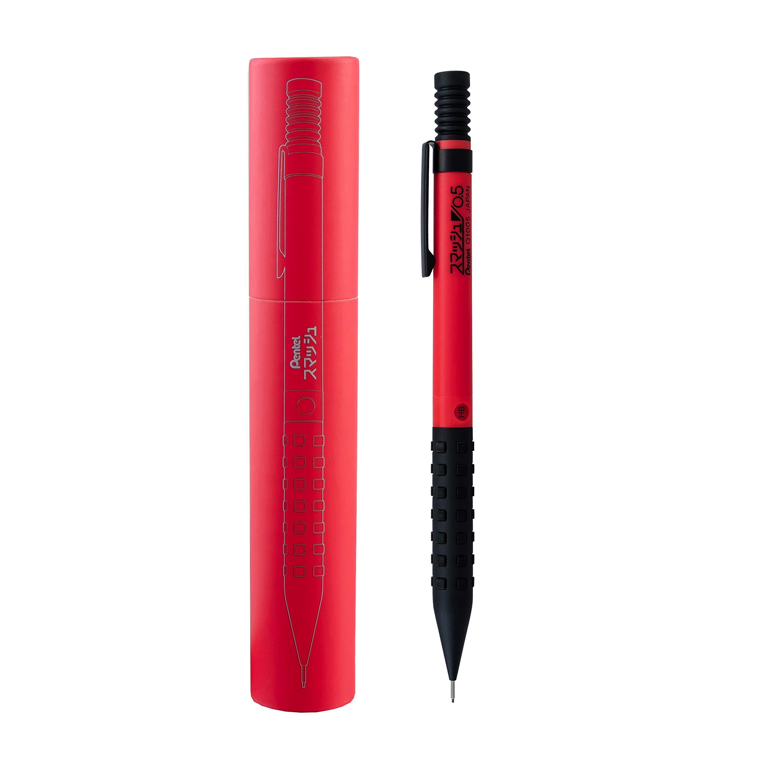Pentel Smash Drafting Mechanical Pencil (0.5mm) - Special Edition Red Accents w/Tube (Q1005LAB-TB)