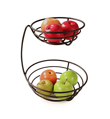Spectrum Diversified Arched 2-Tier Server for Storage and Organization of Fruit Vegetables Produce and More, Bronze