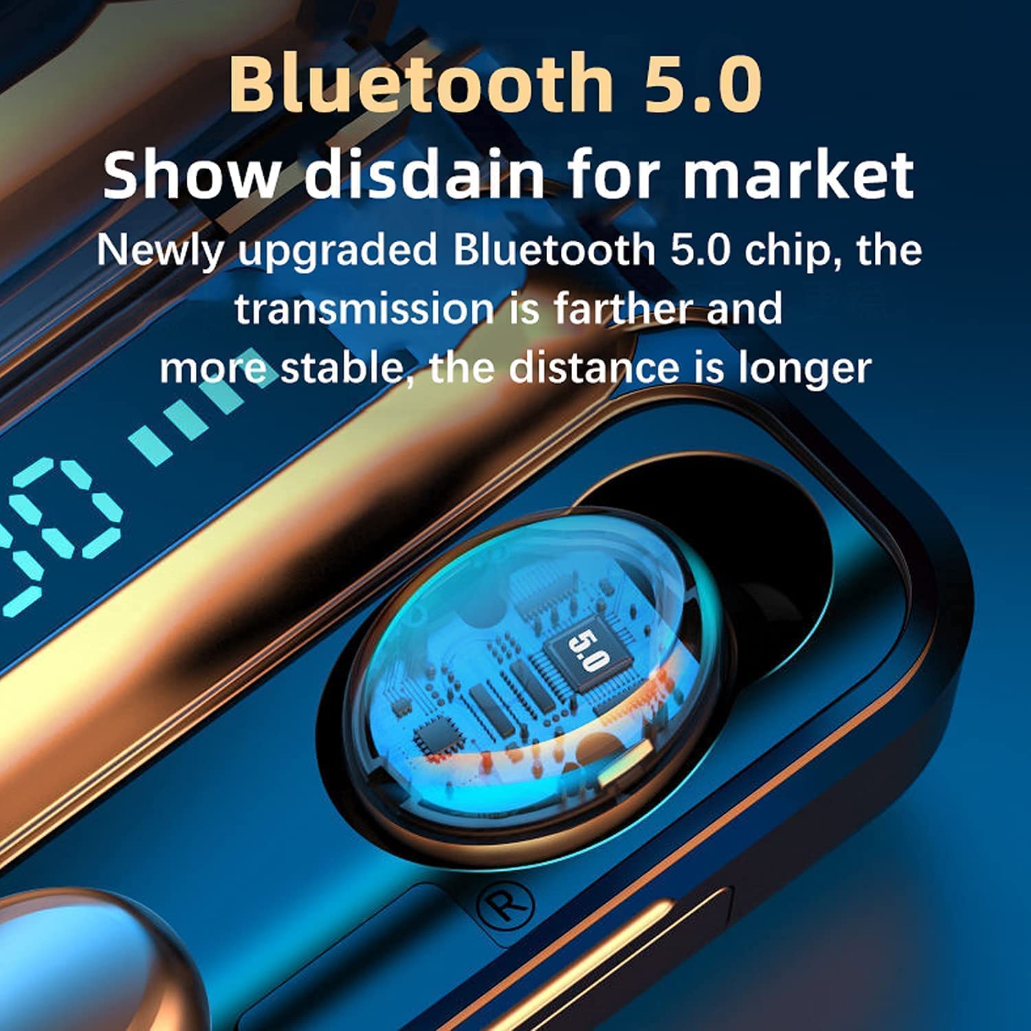Wireless Earbuds Bluetooth 5.0 True Wireless Earbuds with Charging Case, Wireless Ear Buds,Earbuds for Android,iOS,in-Ear Stereo Earphones, Power for All Day, Touch Control, Fast Pair