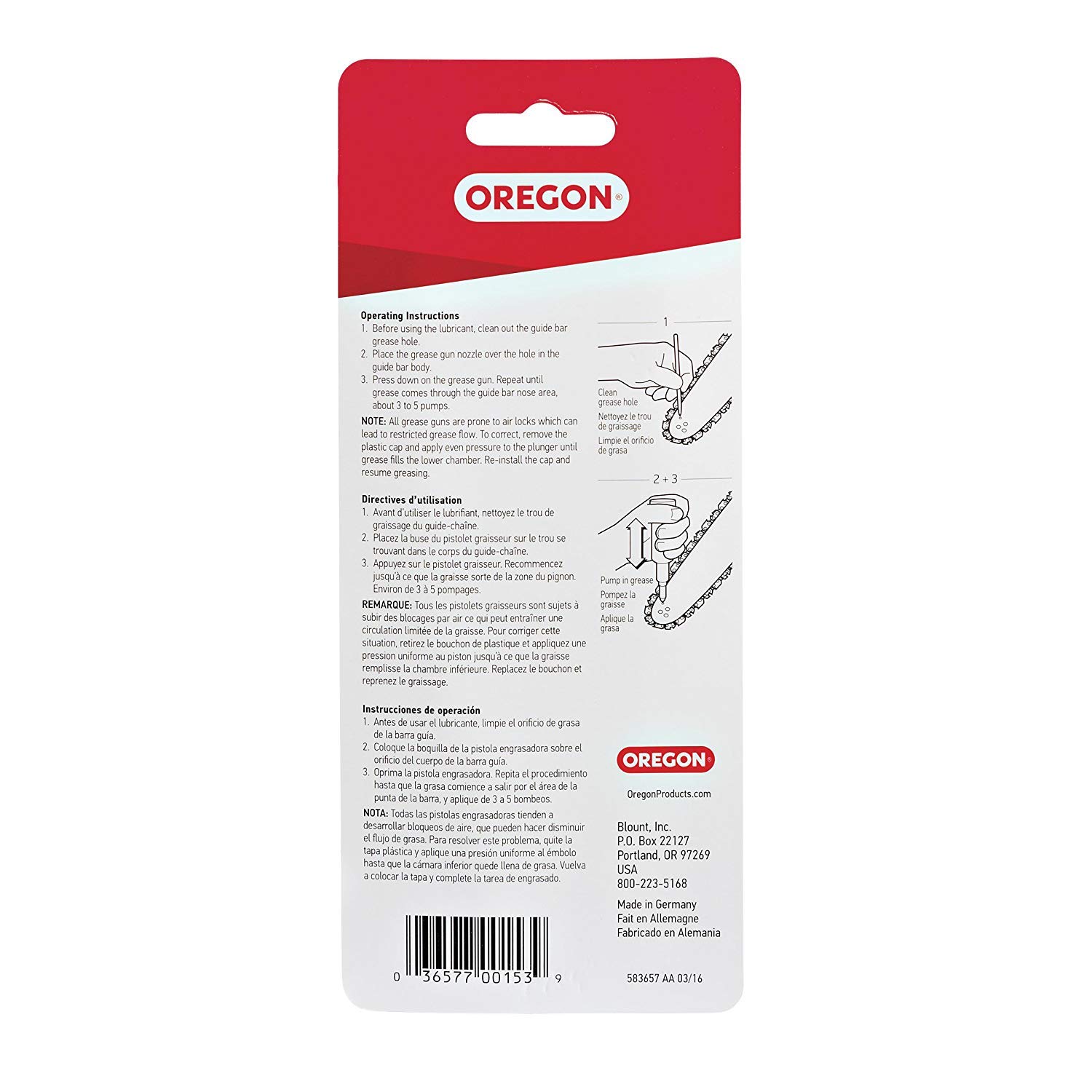 Oregon 26365 Chainsaw Grease Gun - 3 Pack (3)