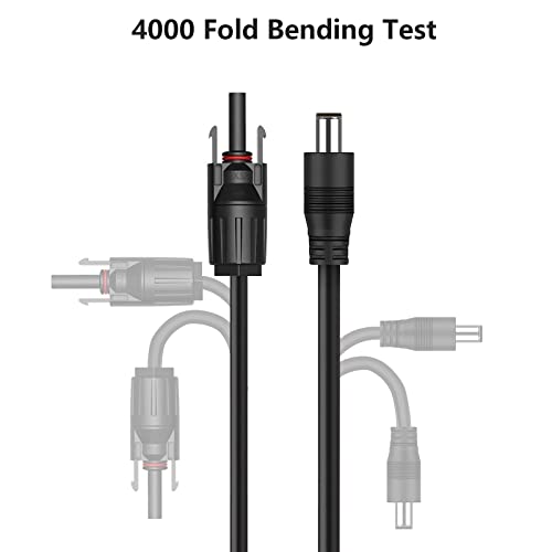 VDL Solar Panel Connector to DC 8mm&DC 5.5mm x 2.1mm Adapter Extension Cable 14AWG for Jackery Goal Zero Yeti Solar Generator Portable Power Station Solar Generator