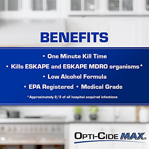 Micro-Scientific Opti-Cide Max Disinfecting Wipes (2 Pack) - 320 Wipes - Hospital Grade EPA Registered Disinfectant Cleaner