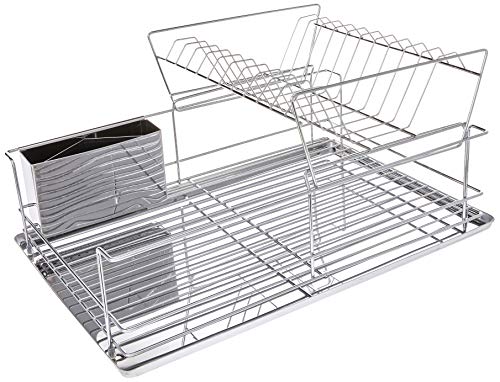Megachef Mega Chef 15 1/2-inch Stainless Iron Shelf Dish Rack, Chrome Plated (94396414M) (93596414M)