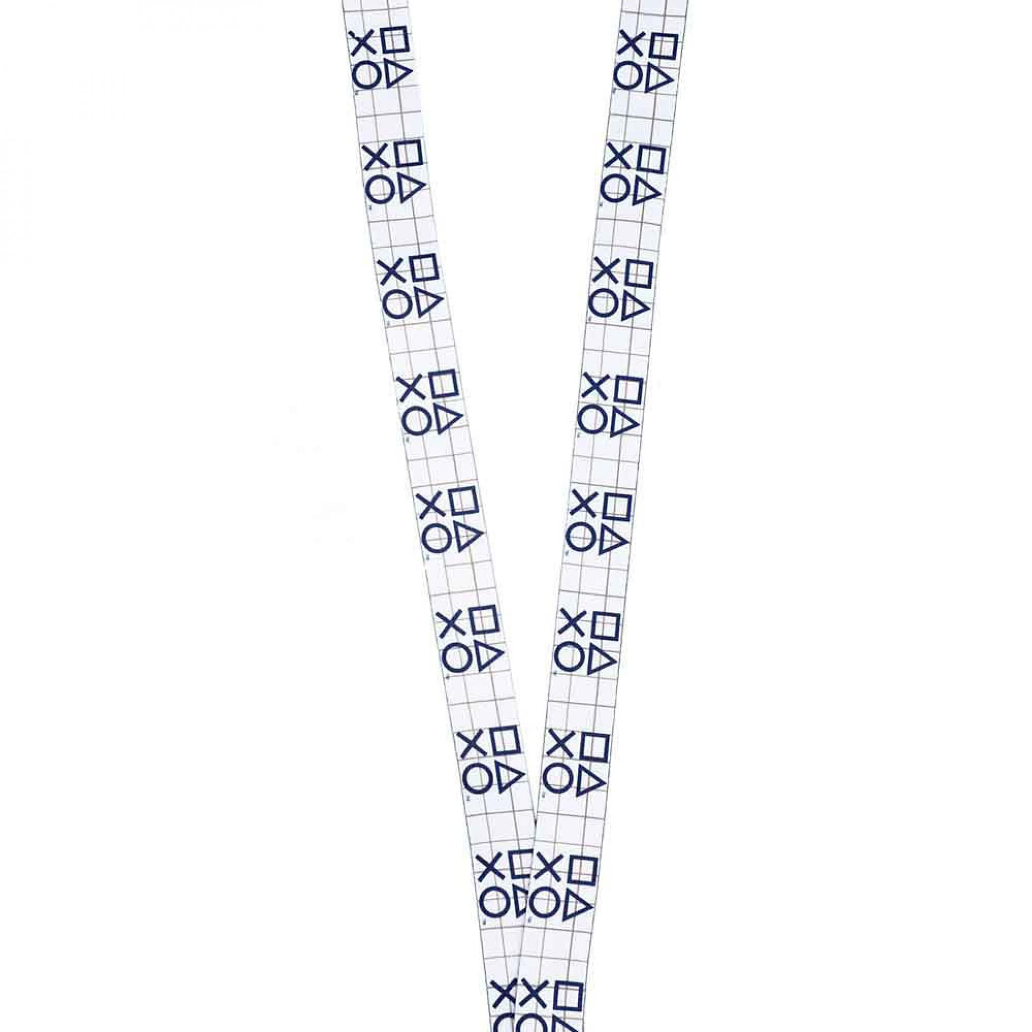 PlayStation Button Symbols with Rubber Charm ID Badge Holder Breakaway Lanyard Keychain