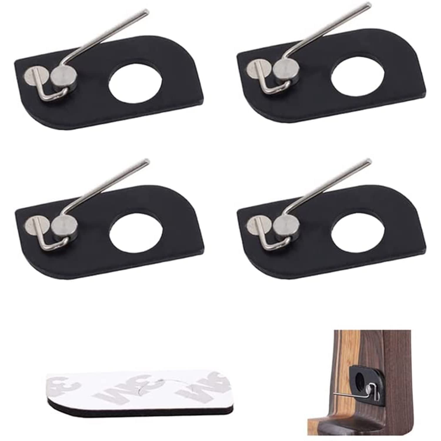 SOPOGER Archery Magnetic Arrow Rest Stainless Steel Stick on Arrow Rest for Recurve Bow Right Left Hand Hunting Shooting Targeting Accessory(Pack of 4) (Right Hand New)
