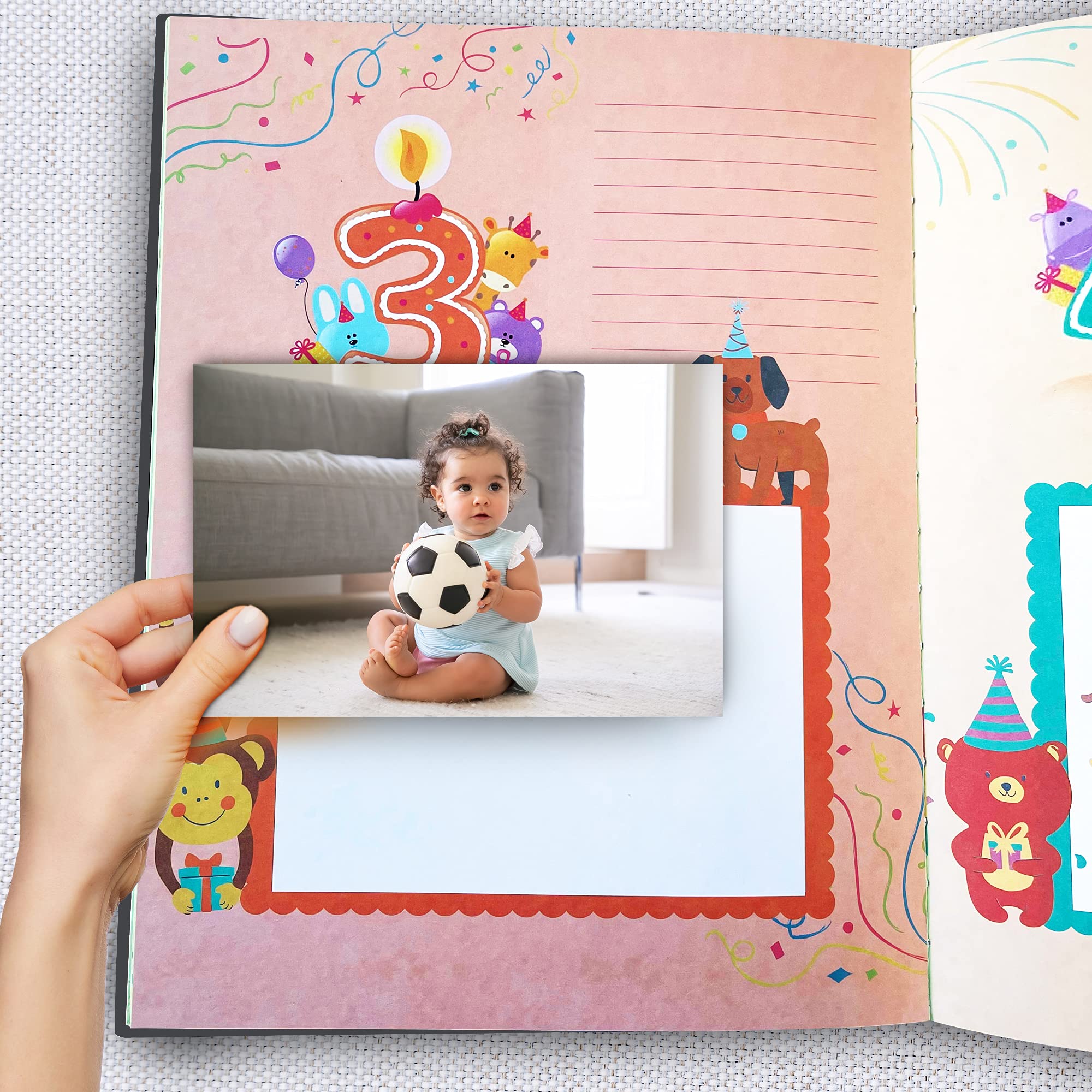 My Little Heart Baby Memory Book, Modern Baby Book, Gender Neutral, 35 Detailed Pages, Keepsake