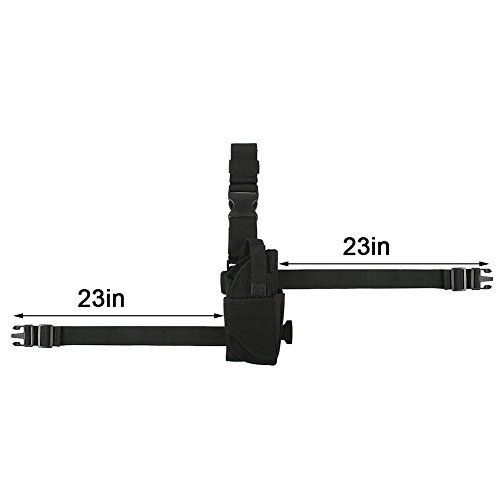 Nehostertfy Adjustable Leg Holster, Black Tactical Thigh Holster for Pistols, Drop Leg Holster Right Hand