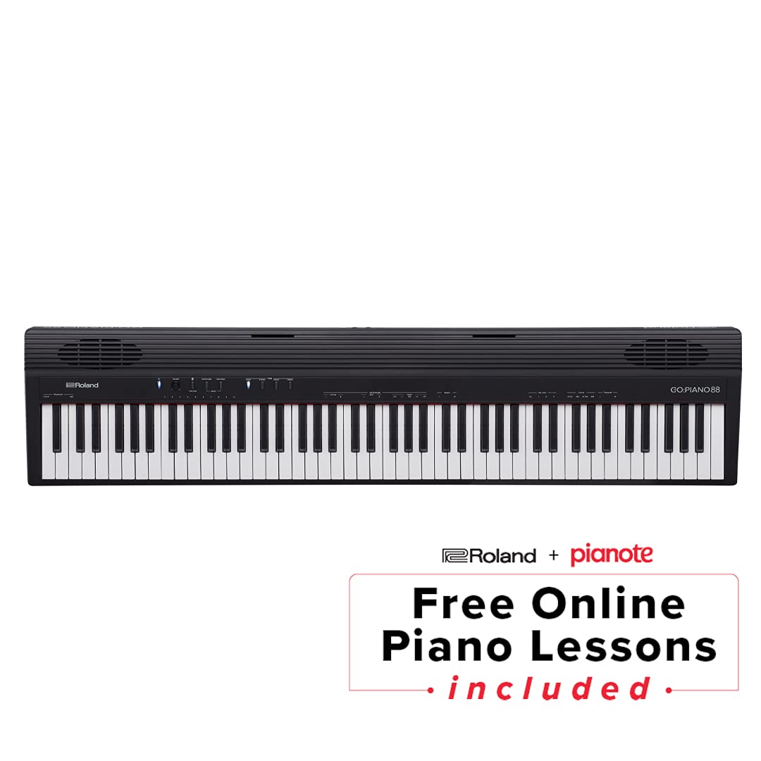 Roland GO:PIANO 88-Key Full Size Portable Digital Piano Keyboard with Onboard Bluetooth Speakers (GO-88P) (Renewed)