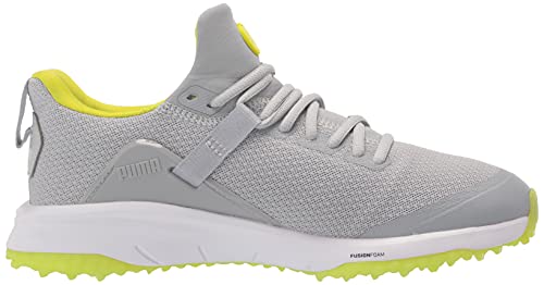PUMA Men's Fusion Evo Golf Shoe, High Rise-Limepunch, 10