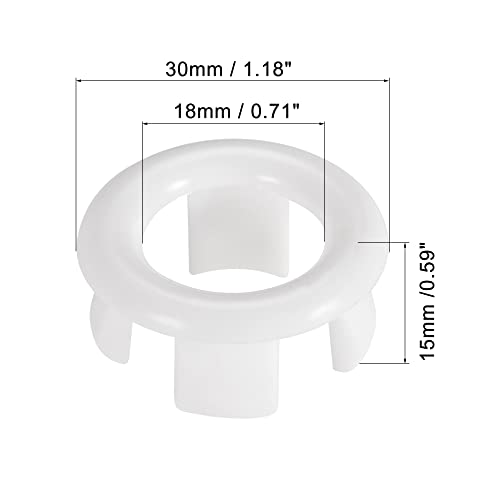 uxcell Sink Basin Trim Overflow Cover Insert in Hole Ring Covers Caps White 6pcs