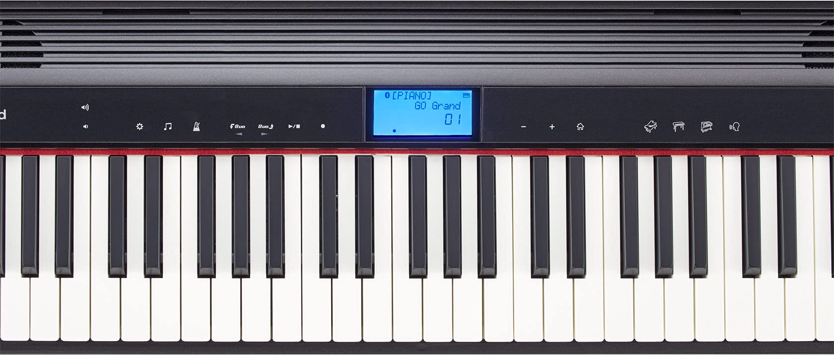 Roland GO:PIANO 61-Key Digital Piano Bundle with Roland DP-2 Pedal, Power Supply, Adjustable Stand, Bench, Instructional Book, Online Piano Lessons, and Austin Bazaar Instructional DVD