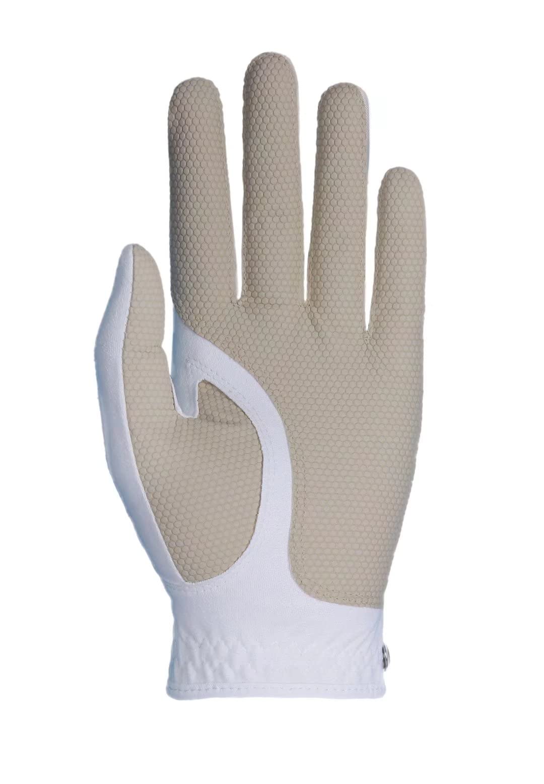 SIMPLE SYMBOL Women's Golf Glove Microfiber Non-slip Two Pack(Left is Wear On Left Hands,Right is Wear On Right Hands) Three Colors to Choose from Navy Blue/Black/Beige(Beige,L,Left)