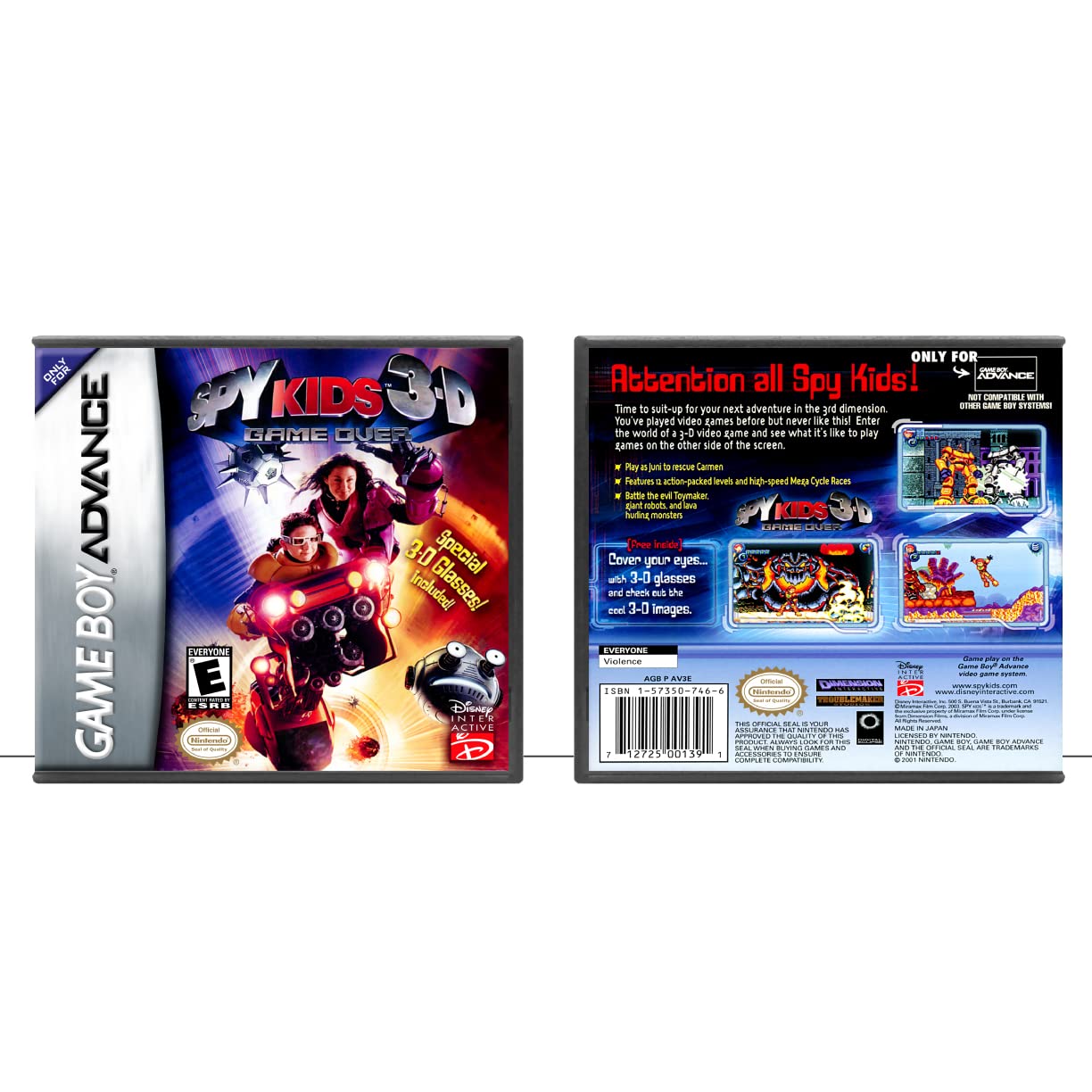 Spy Kids 3-D: Game Over | (GBA) Game Boy Advance - Game Case Only - No Game