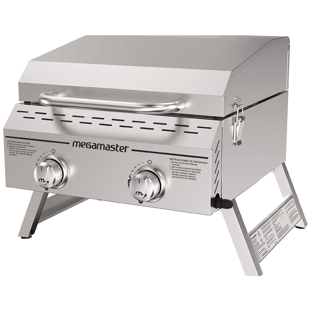 Megamaster Premium 2-Burner Grill + GasOne Propane Refill Adapter