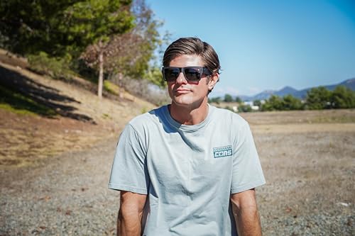 SPY Optic Bowery, Square Sunglasses, Color and Contrast Enhancing Lenses, Black - Gray Polarize Lenses
