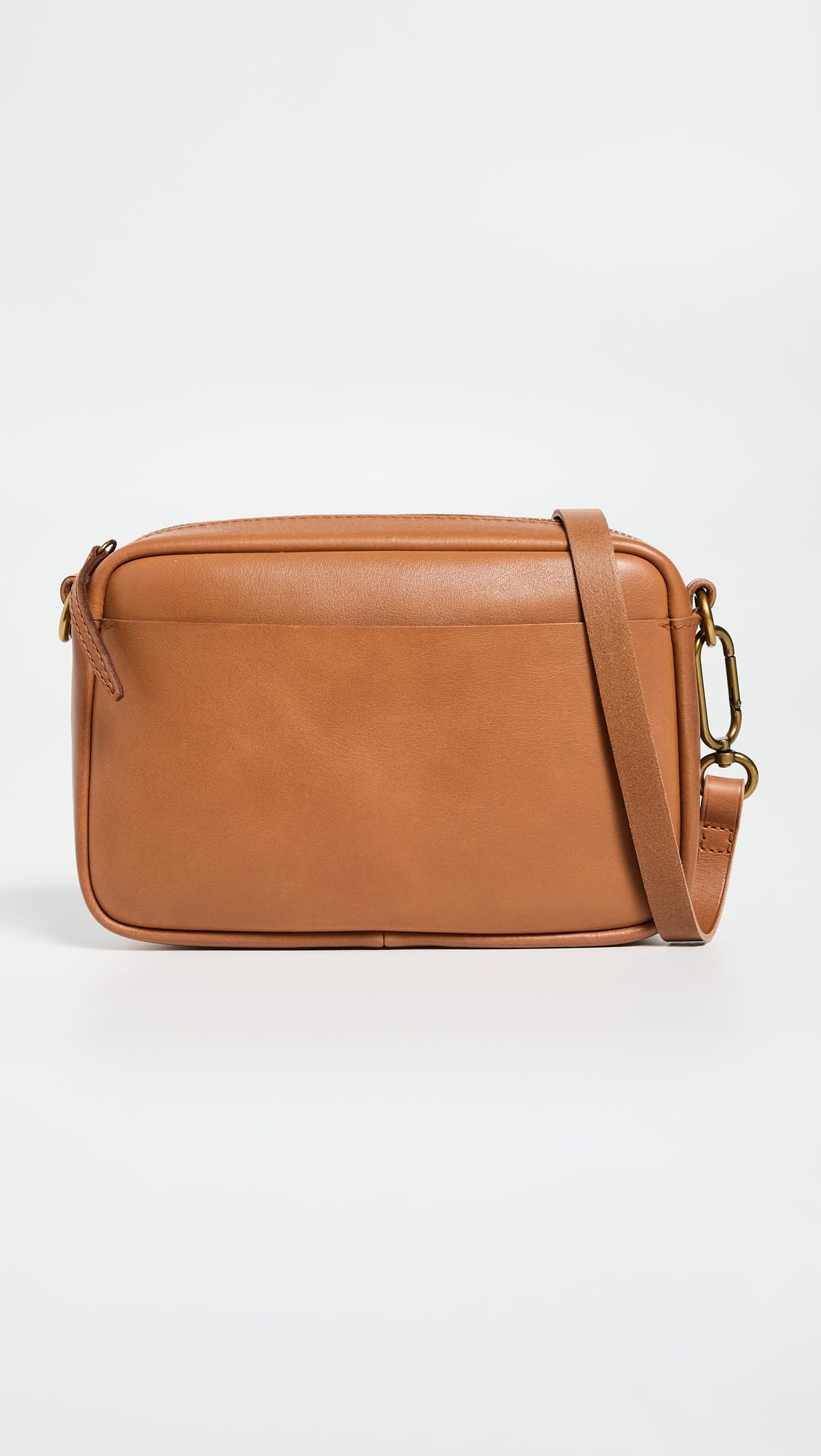 Madewell Women's The Leather Carabiner Medium Crossbody Bag, Dried Maple, Tan, One Size