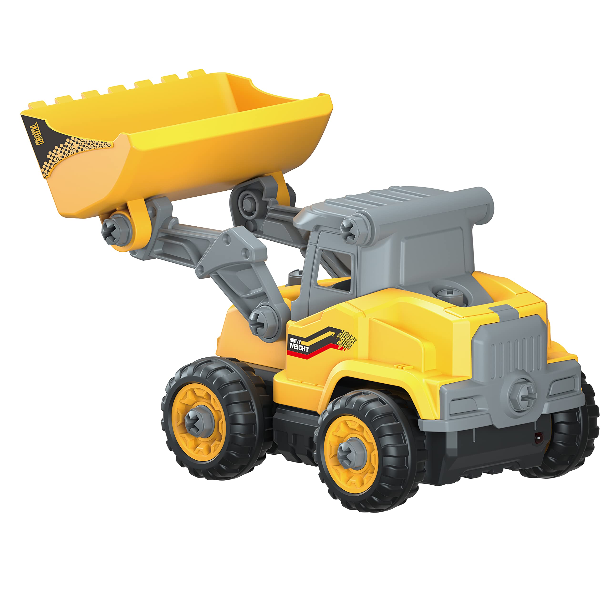 MUKIKIM Construct A Truck 2.0 β Front Loader. Remote Control Take Apart Truck Toys for Kids. Educational STEM RC Car Building Set. Electric Bucket Loader Assemble Kit & Tool Included