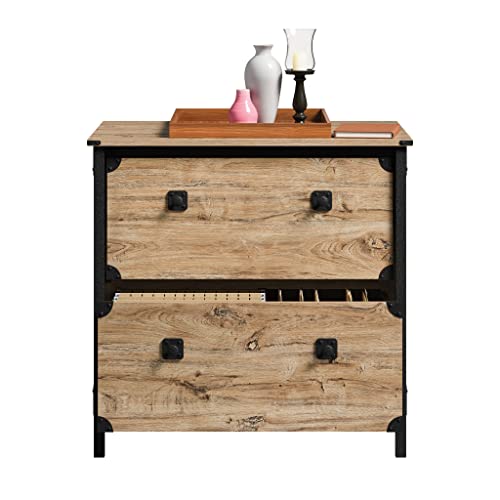 Sauder Steel River Lateral File, L: 30.08" x W: 20.75" x H: 29.53", Milled Mesquite Finish