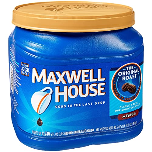 Maxwell House 04648 Coffee, Regular Ground, 30.6 oz Canister