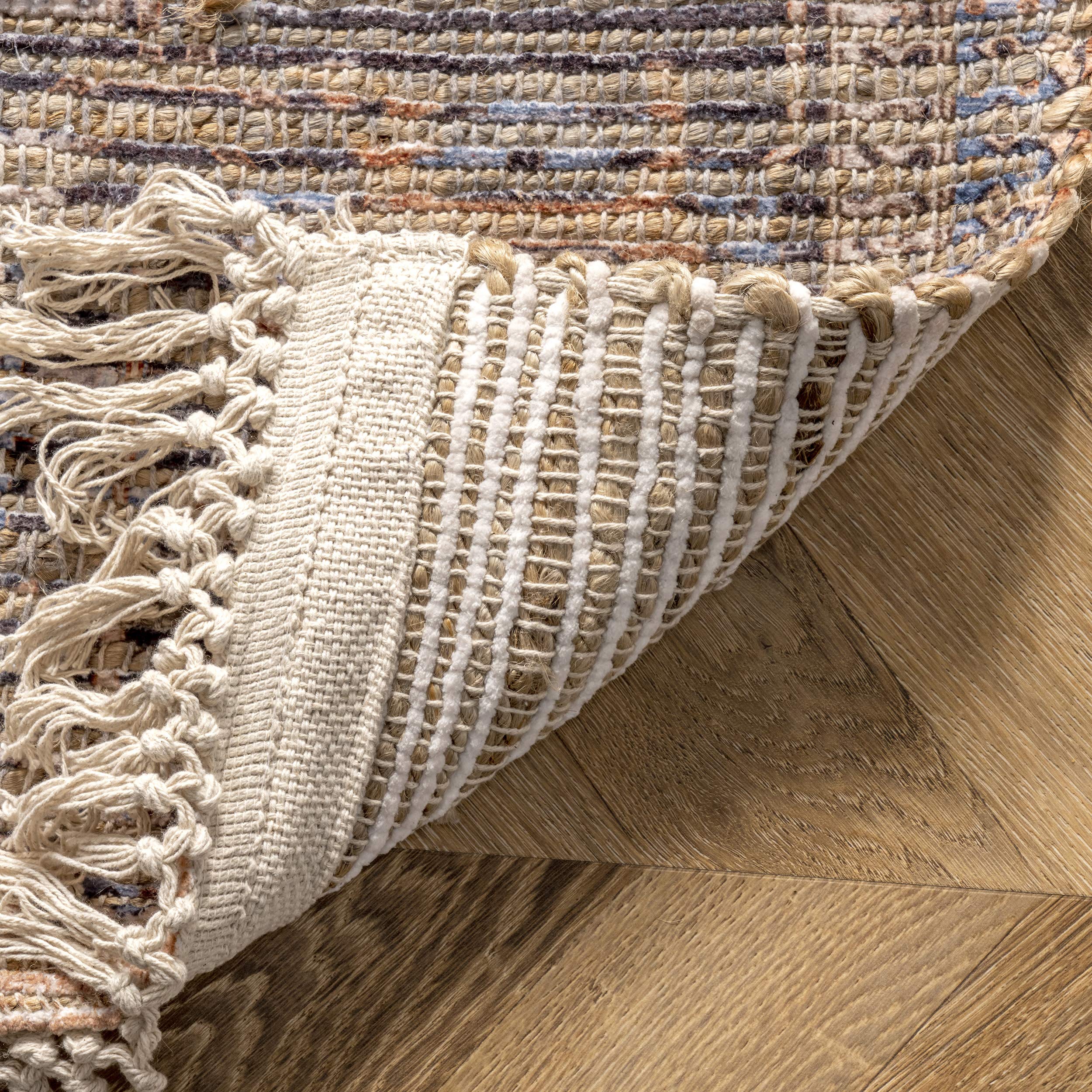 nuLOOM Harlyn Medallion Tassel Flatweave Area Rug, 5x8, Multi
