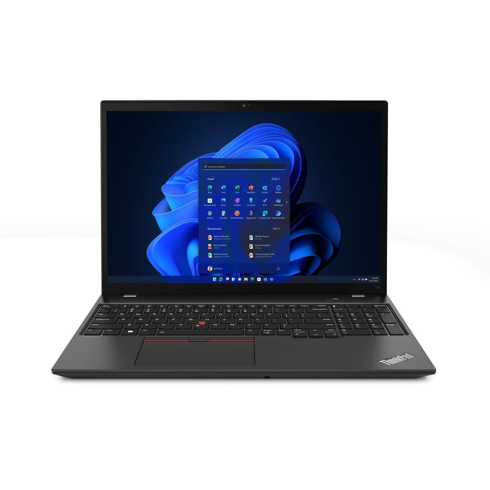 Lenovo ThinkPad T16 16" Laptop Core i7-1260P 16GB Ram 512GB Solid State Drive Windows 11 Pro (Renewed)