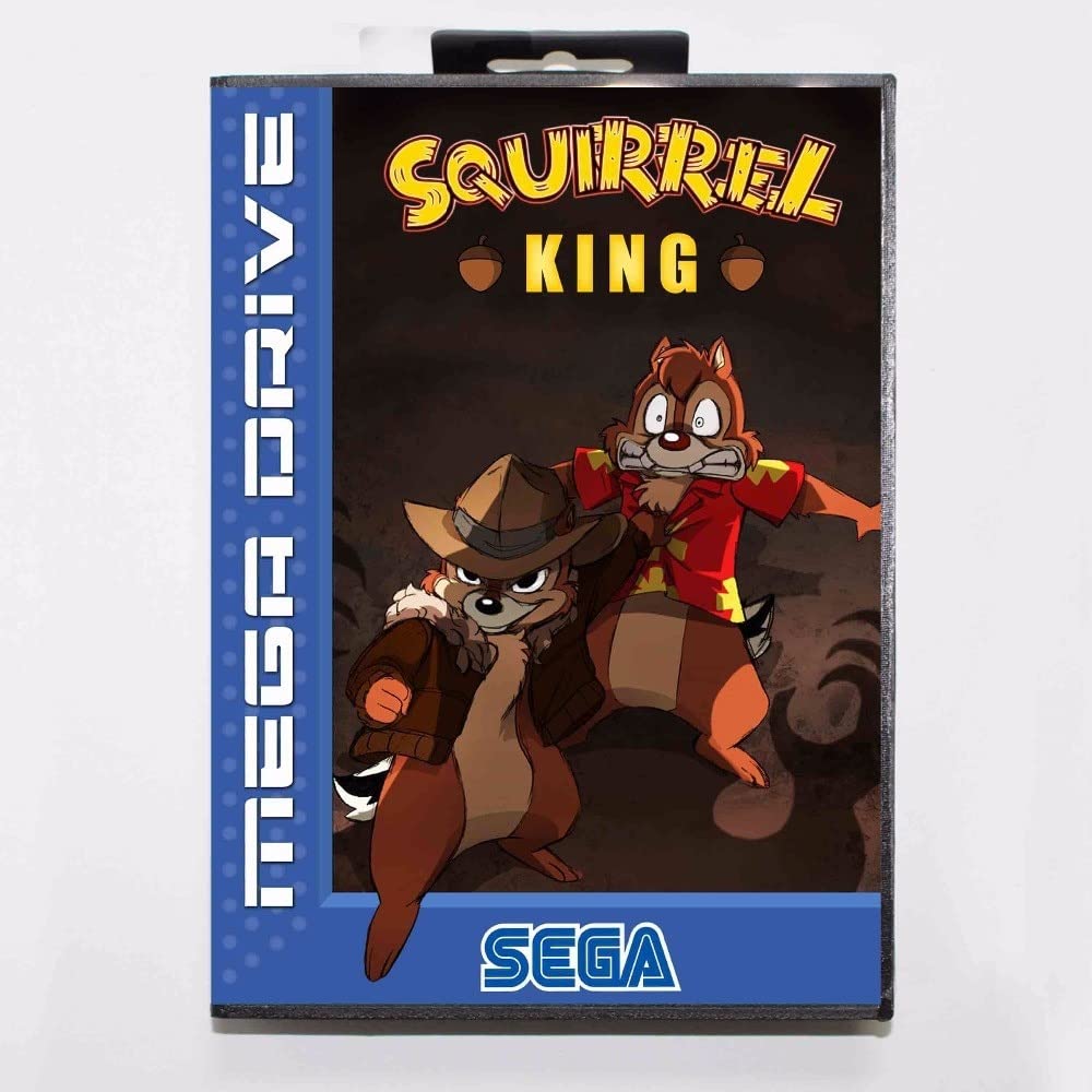 Squirrel King Game Cartridge 16 Bit MD Game Card With Retail Box For Sega Mega Drive For Genesis (Black)