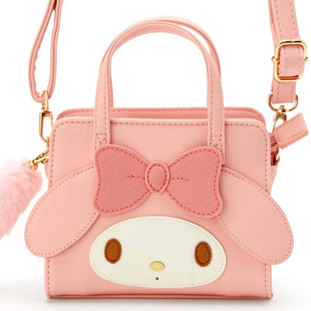 SHOCKTU My Melody Bag, Cinnamoroll PomPomPurin Bag Cute Cartoon Shoulder Bag Anime Cosplay Doll Handbag (PINK)
