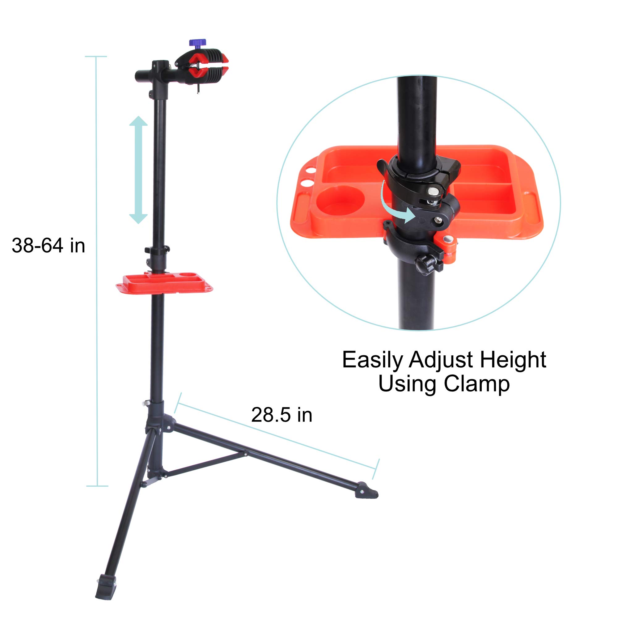 Lumintrail Bike Repair Stand Portable Adjustable Bicycle Workstand for Road and Mountain Bikes (Max 55lbs)