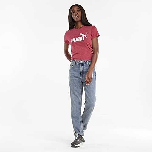 PUMA Women's Essentials Tee, Persian RED Heather, Large