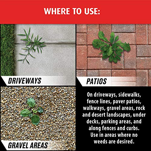 Ortho GroundClear Year Long Vegetation Killer Refill - Visible Results in 1 Hour, Kills Weeds and Grasses to the Root, Up to 1 Year of Weed and Grass Control, 1.33 gal.