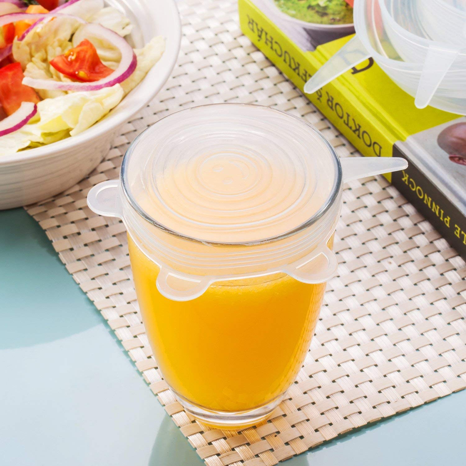 Silicone Stretch Lids, Reusable Durable Food Storage Covers for Bowl, Various Sizes to Meet Most Containers