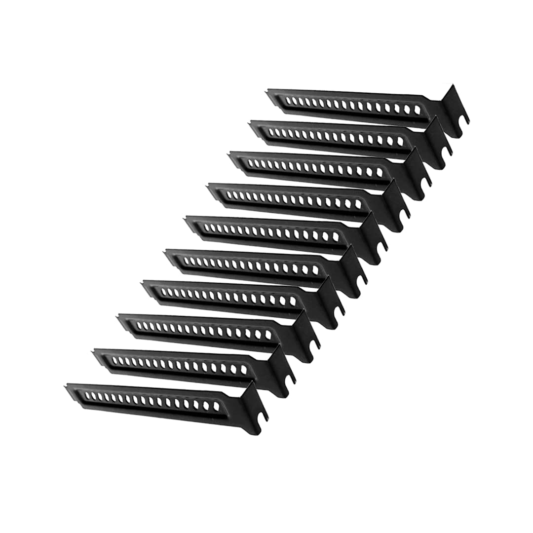 ViprTech 10pcs Black Metal Slot Covers Dust Filter Blanking Plate for PCI-E Pcie GPU