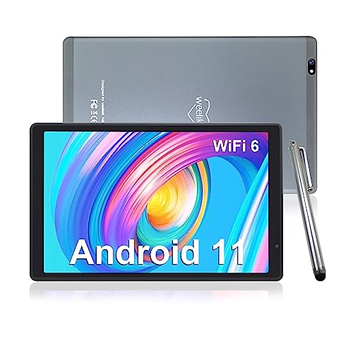 weelikeit Android Tablet 10 inch, 3GB+32GB 512GB Expand HD Touchscreen Google Tablets, Quad-Core, 6000mAh with Stylus Pen, Dual Camera, WiFi 6, Bluetooth 5.0, YouTube for Entertainment, Reading