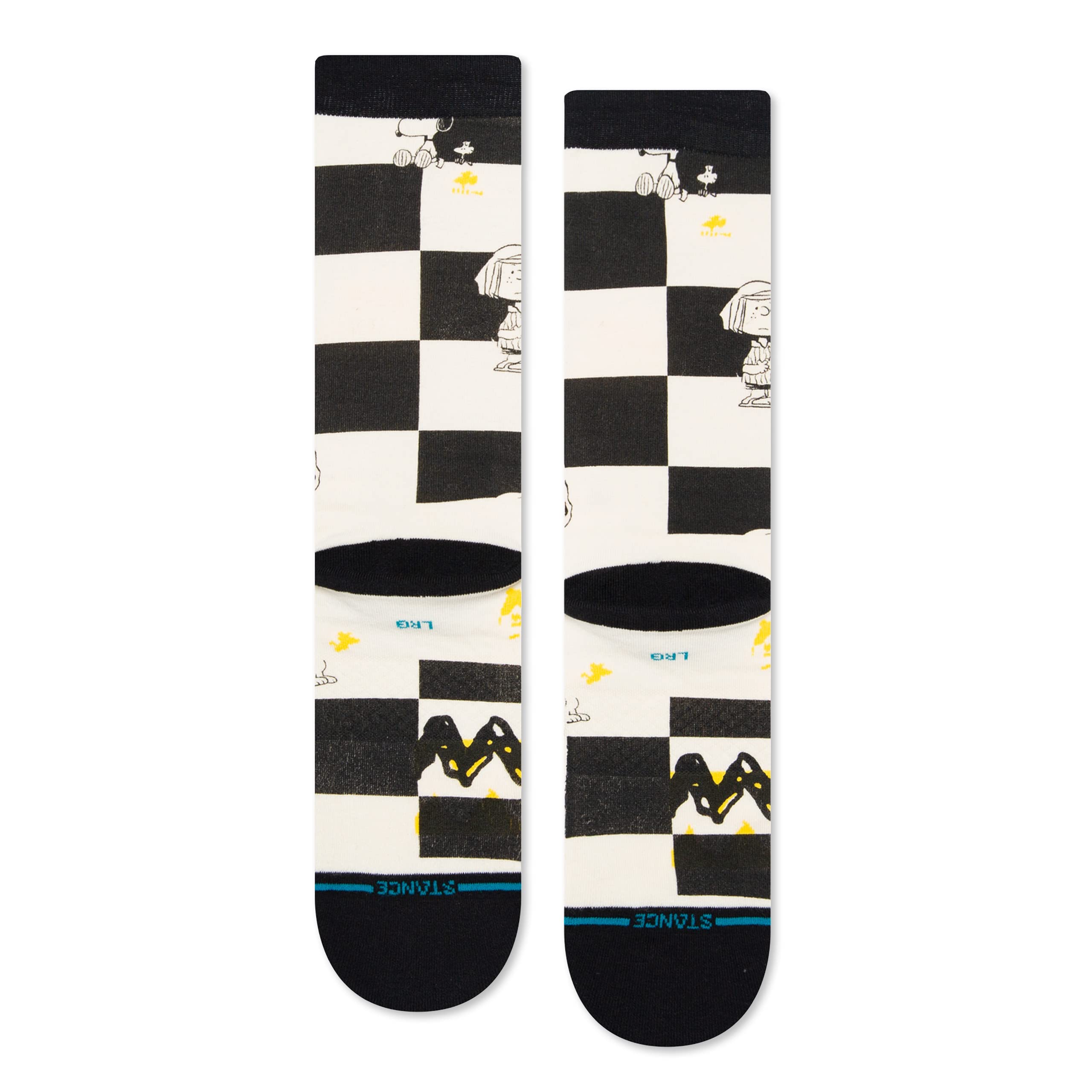 Stance Checked Crew Socks (Medium, Black)