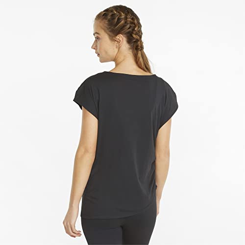 PUMA Women's Studio Foundation Tee, Black, Large