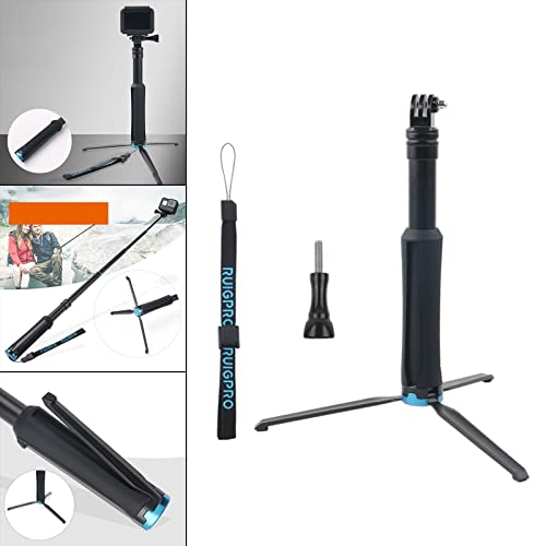 Ronyme Portable Selfie Stick Tripod Stand Extension Pole for Action Cameras - No Long Screw